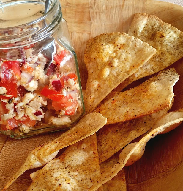 Mama's Yum Yum: Haddock Salsa with Baked Multigrain Chips