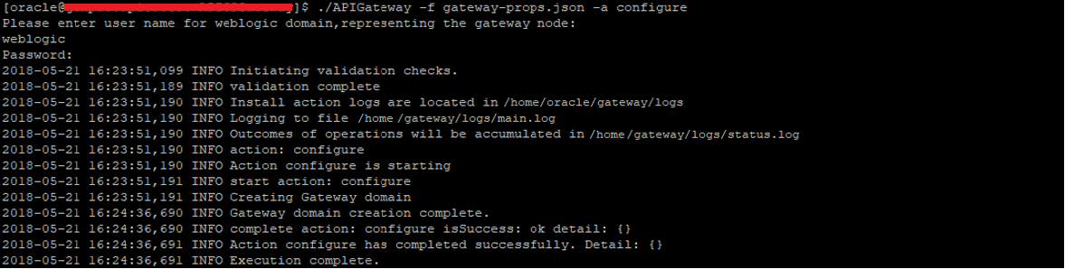 Oracle API Physical Gateway installation and registration - TechSupper