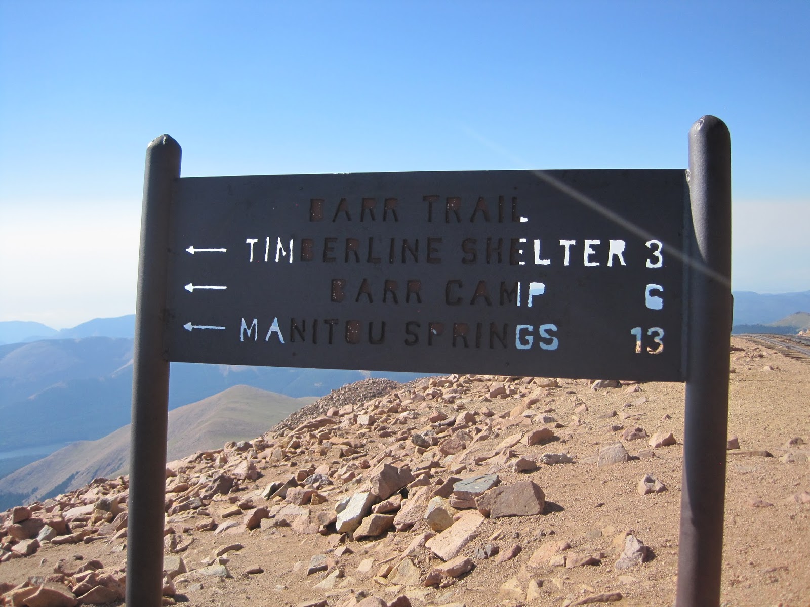 2016 hikes: Pikes Peak summit via Barr trail