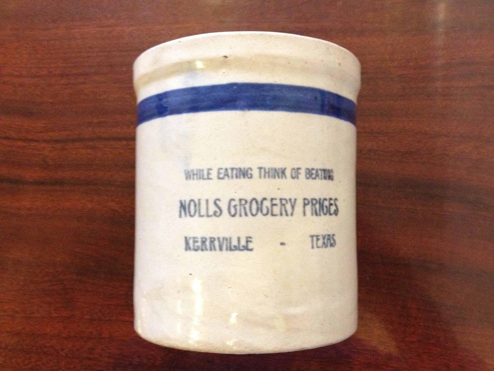 Joe Herring Jr.: Crock from Kerrville's Noll's Grocery