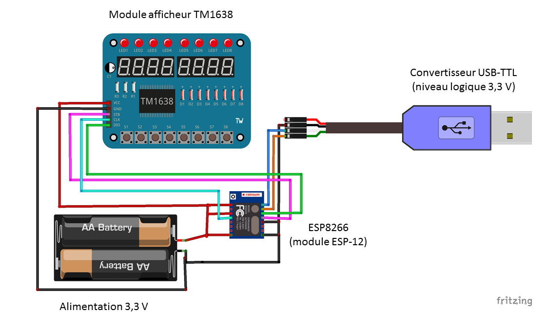 Électronique en amateur: ESP8266 / ESP32 et afficheur à base de TM1638