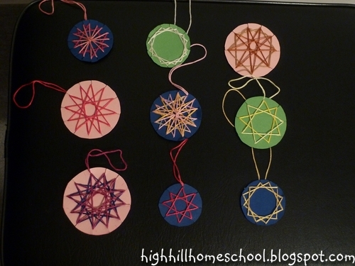 Highhill Homeschool: Math Stars Christmas Ornaments