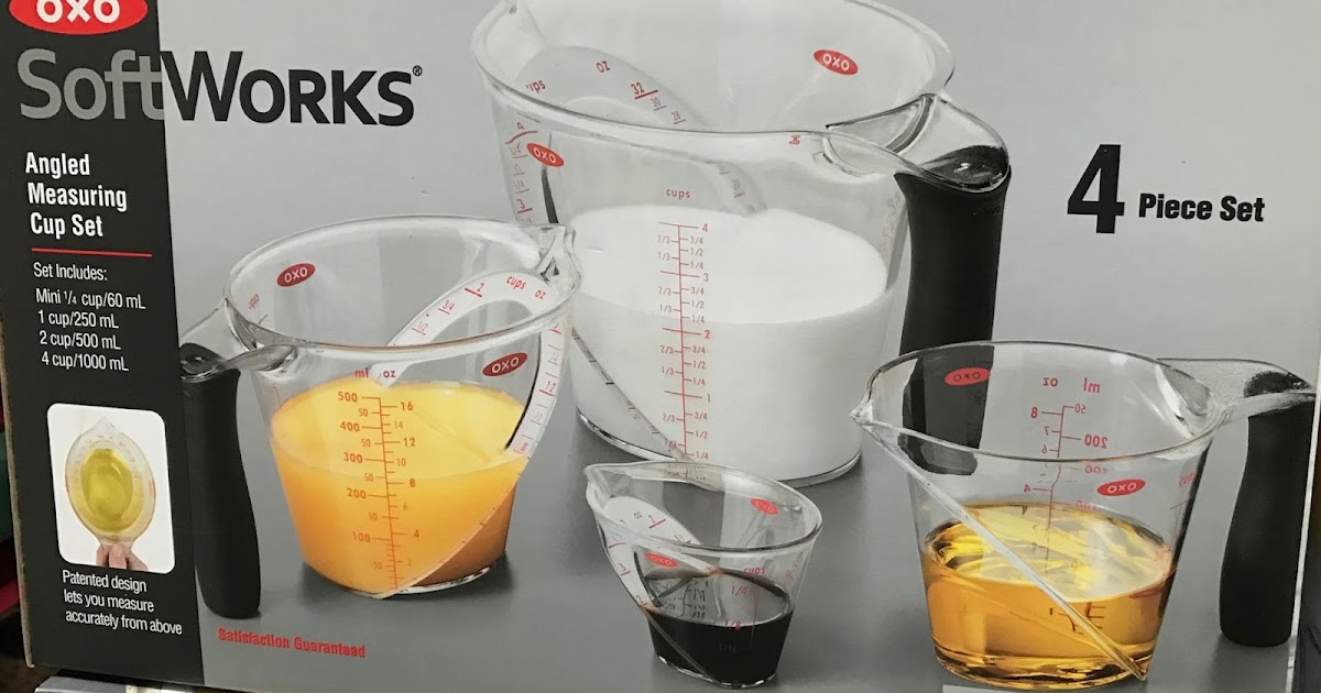 Oxo SoftWorks 4pc Angled Measuring Cup set | Costco Weekender