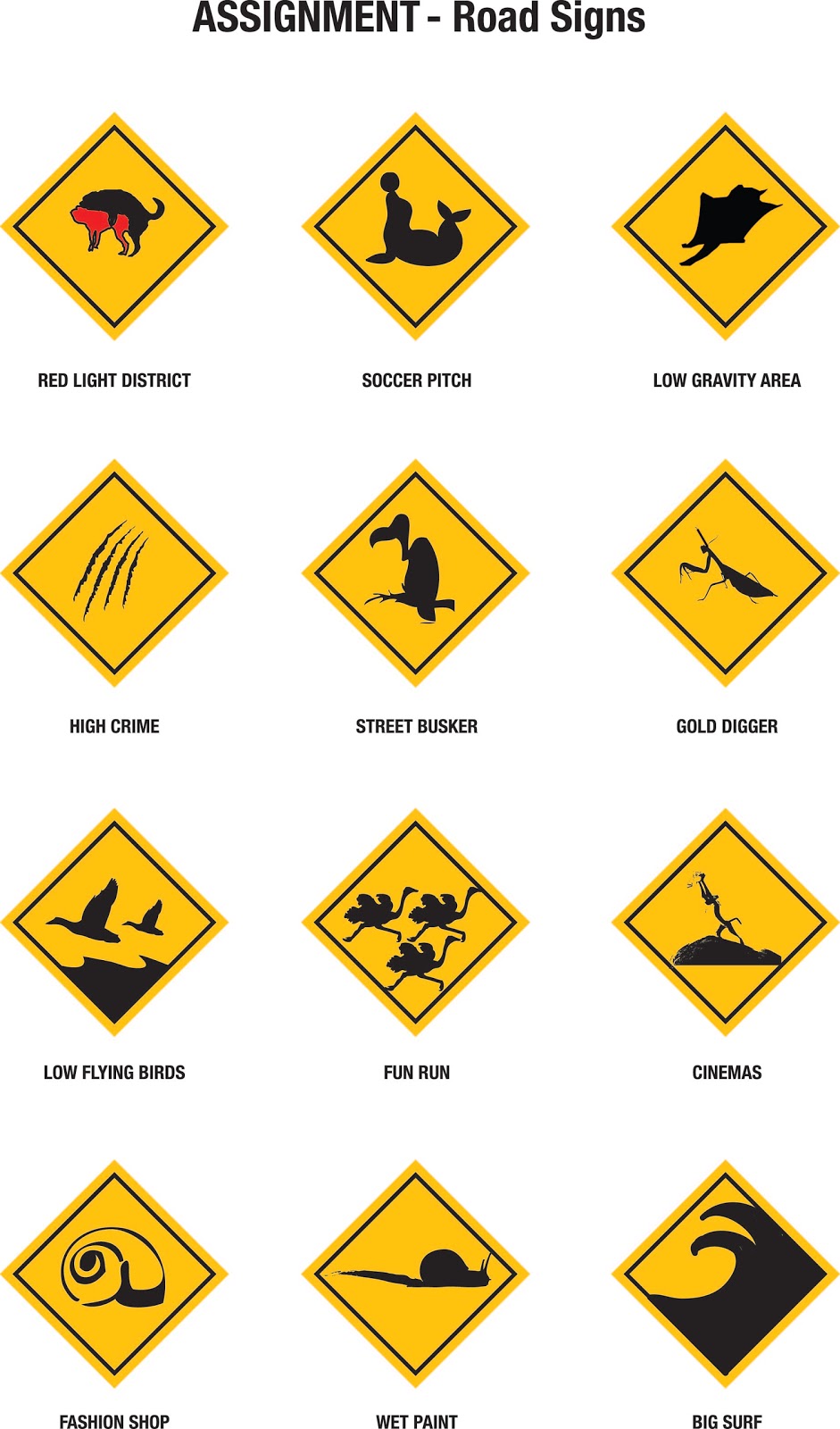 Symbols Distribution Road Signs For Animals symbols-distribution-road-signs-for-animals