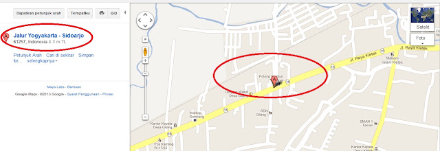 Problem Update Nama Jalan Google Maps 2013 - Alamat Kode pos kota indonesia