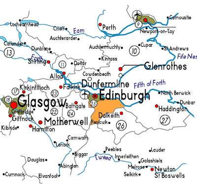Map of Edinburgh City Area