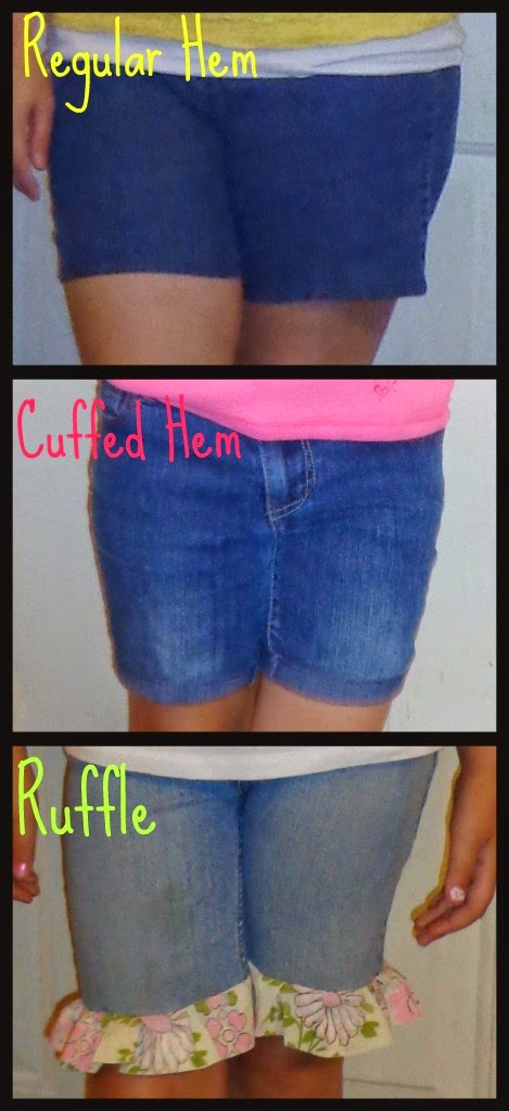 So-So Sewer: DIY Summer Shorts Refashion Tutorial ~ 3 Different Hem ...