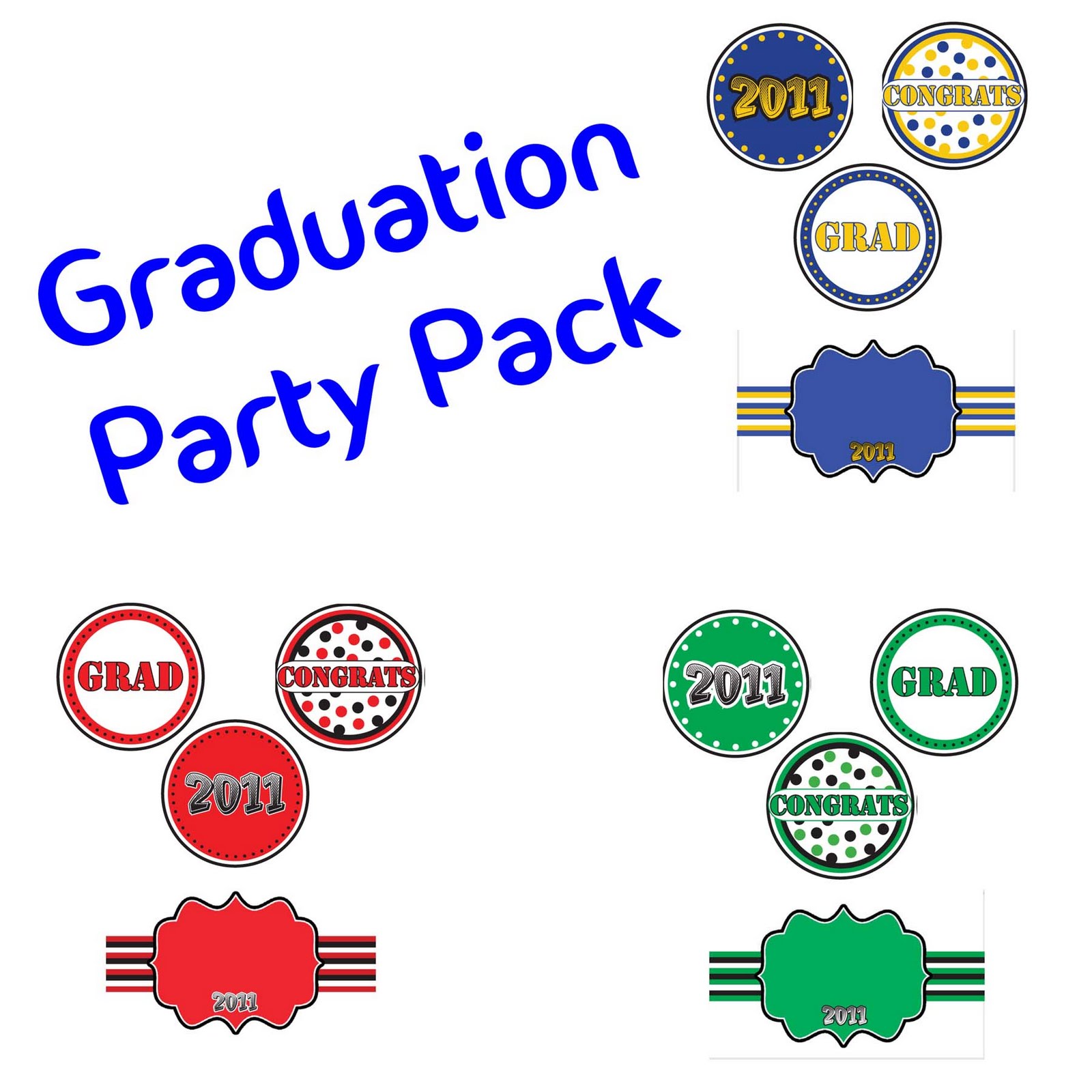 Little Piles Everywhere: Graduation Party Pack