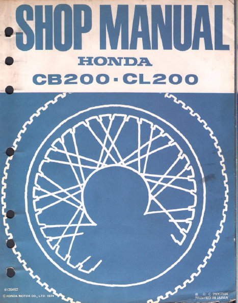 Buku Manual Honda CB200/CL200 - Buku Motor