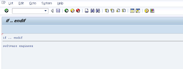 If … endif
