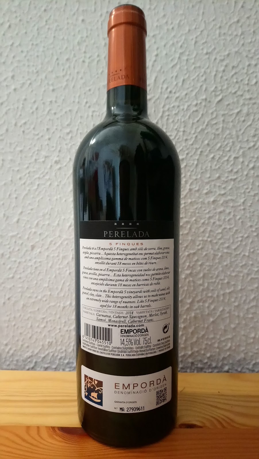 ¿Gusta tomar un vino? pasen y beban: Perelada 5 Finques, DO Empordà ...