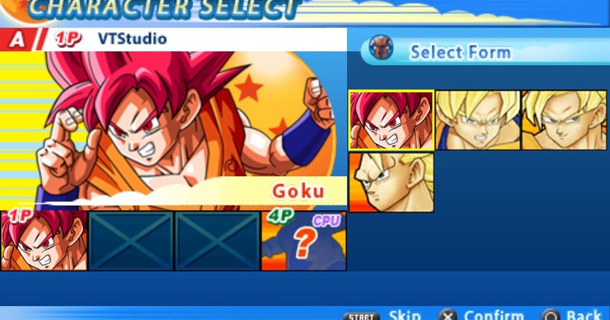 Download Mod Texture Goku [SSJ God Goku] DBZ TTT For Emulator PPSSPP ...