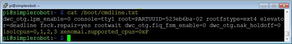 Simple Robot: Raspberry pi 2,3 - Deploy xenomai kernel
