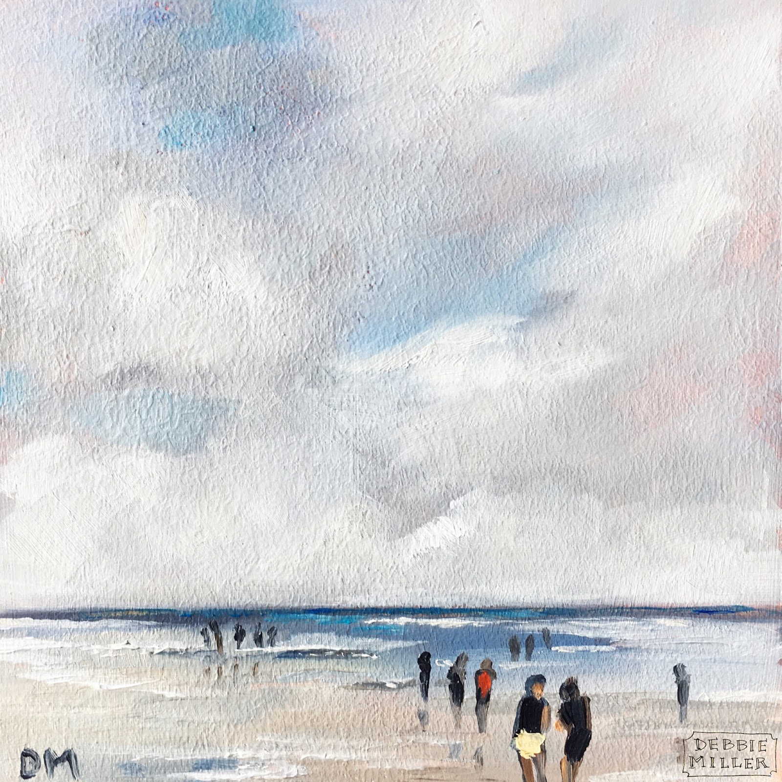 Low Tide, beach painting, Debbie Miller