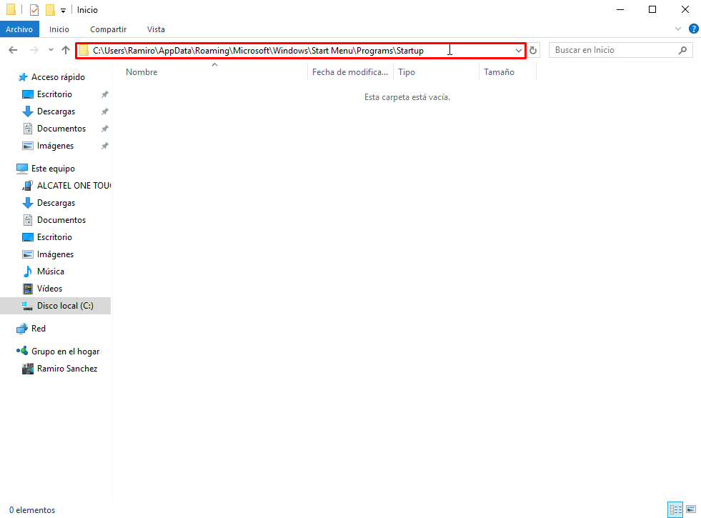 Ejecutar programa al iniciar Windows 10