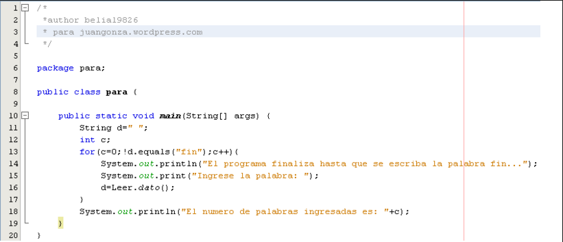 Ciclos,Contadores y Acumuladores en Java: abril 2016