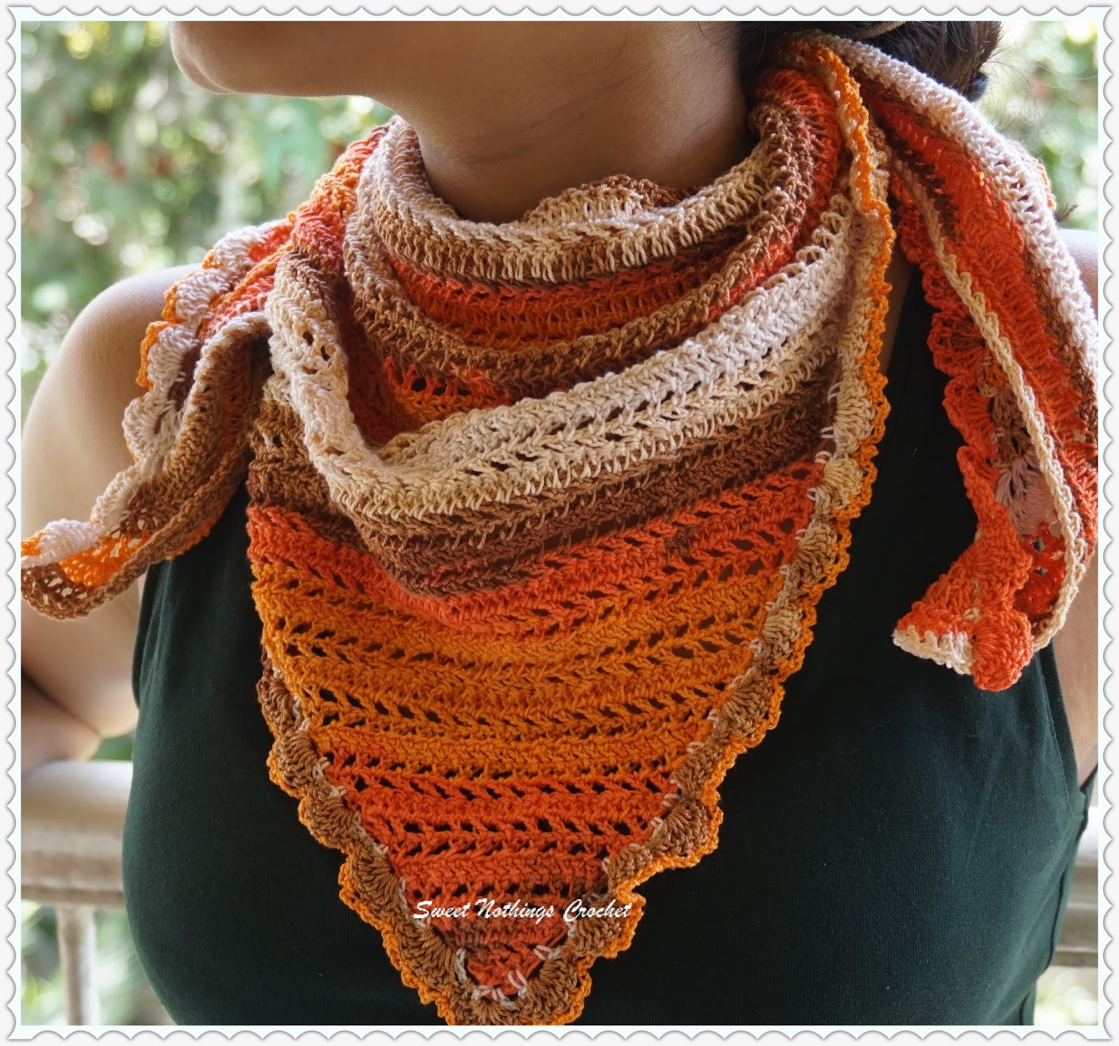 Sweet Nothings Crochet: KATIA OMBRE TRIANGLULAR SCARF