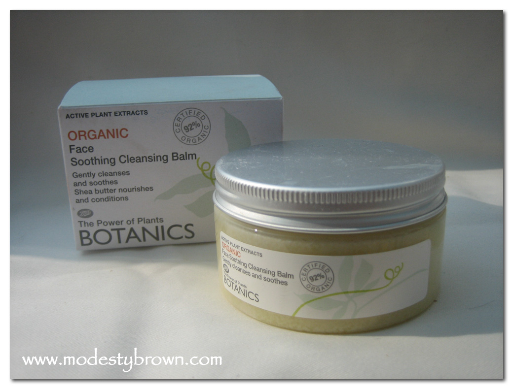 Modesty Brown: Botanics Soothing Cleansing Balm