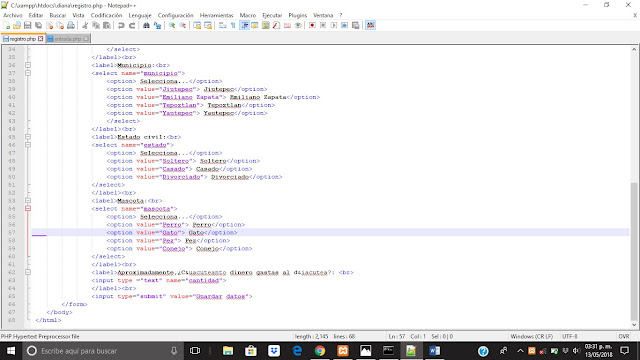 Formulario registro en PHP conectado a Base de Datos