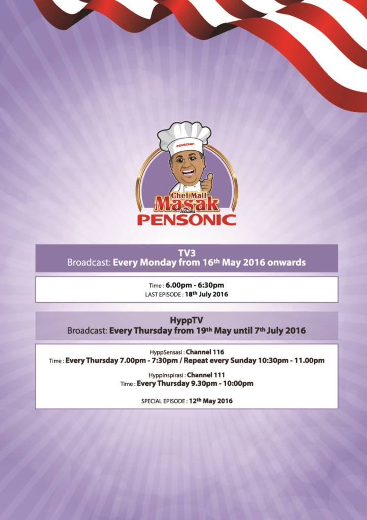 Pensonic Raya-Merdeka Cook With Chef Season 3 2016 | AYUE IDRIS