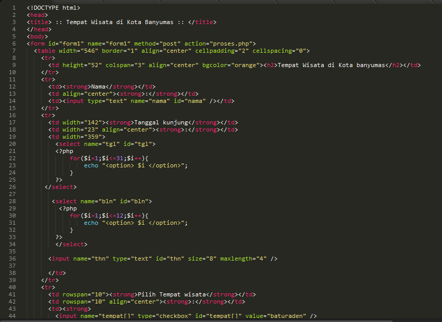 Form Input data CheckBox ke dalam Database MySQL dengan PHP Form Input data CheckBox ke dalam Database MySQL dengan PHP