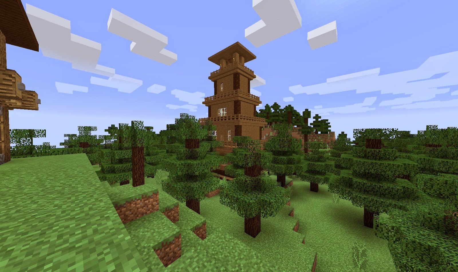 JD's Gaming Blog: Minecraft Creations: The Spruce Forest Tower