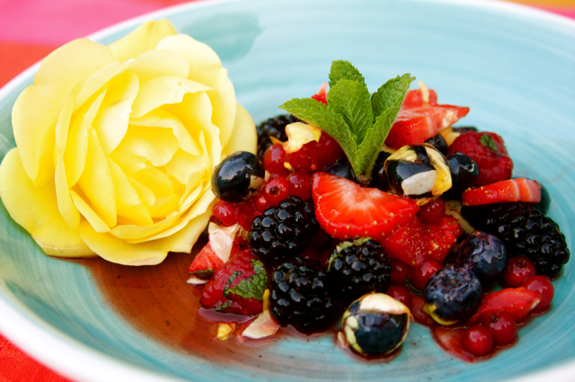 Frutti di Bosco with Basil, Roses & Creme de Cassis