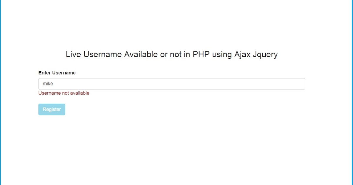 How to check Username availability in php and MySQL using Ajax Jquery ...