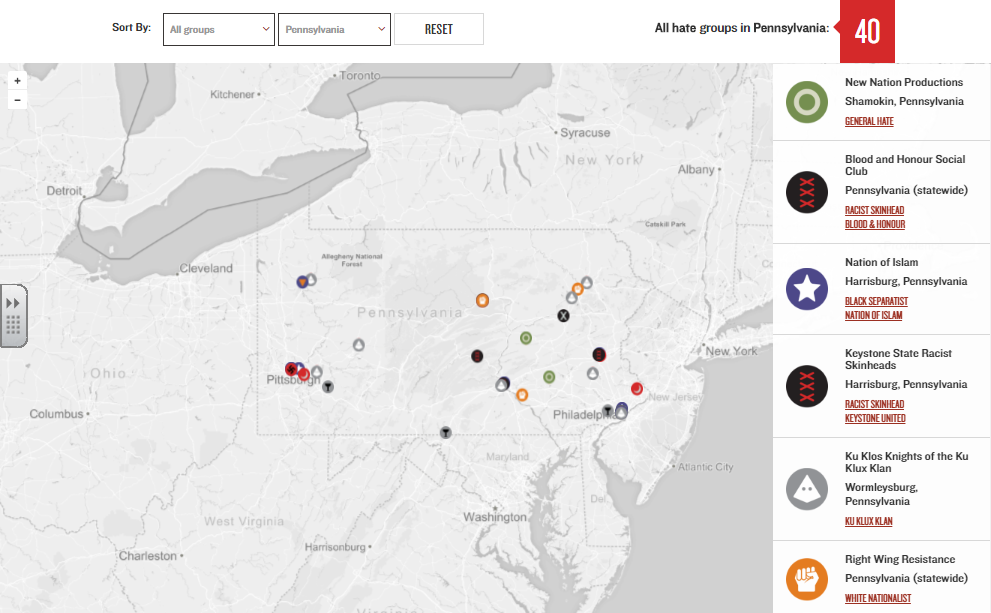 Southern Poverty Law Center's Hate Map