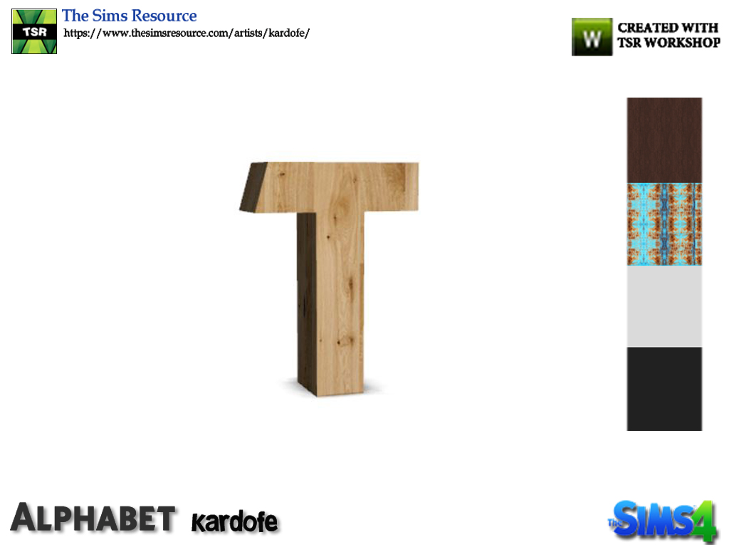 kardofe Creaciones Sims: ALPHABET