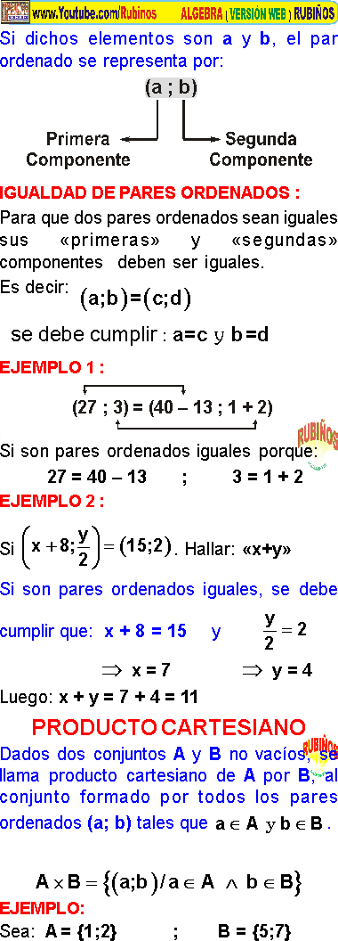 RELACIONES MATEMÁTICAS TEORÍA Y EJERCICIOS RESUELTOS EN PDF