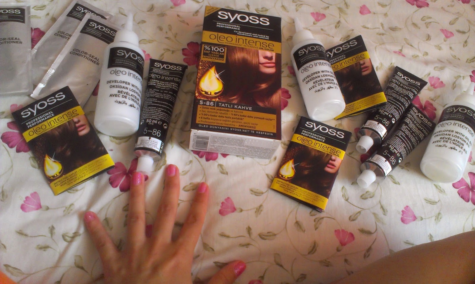 Syoss Oleo Intense 5-86 sweet brown with 100% pure oils NO AMMONIA hair ...