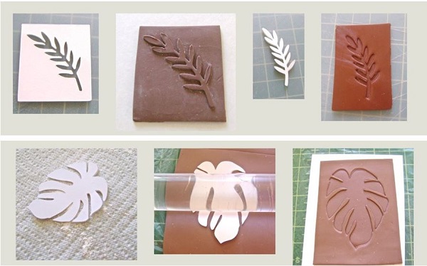How to Make Polymer Clay and Texture Stamps from Cardstock and Clay ...