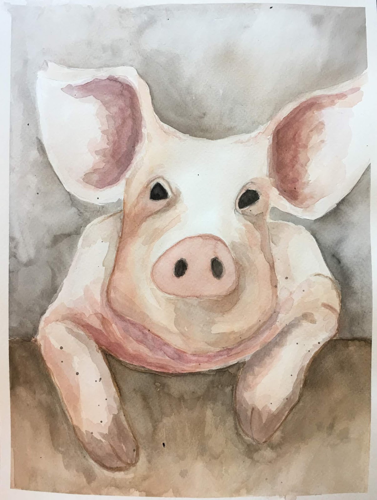 Art Room Britt: Watercolor Pigs - Adult Class