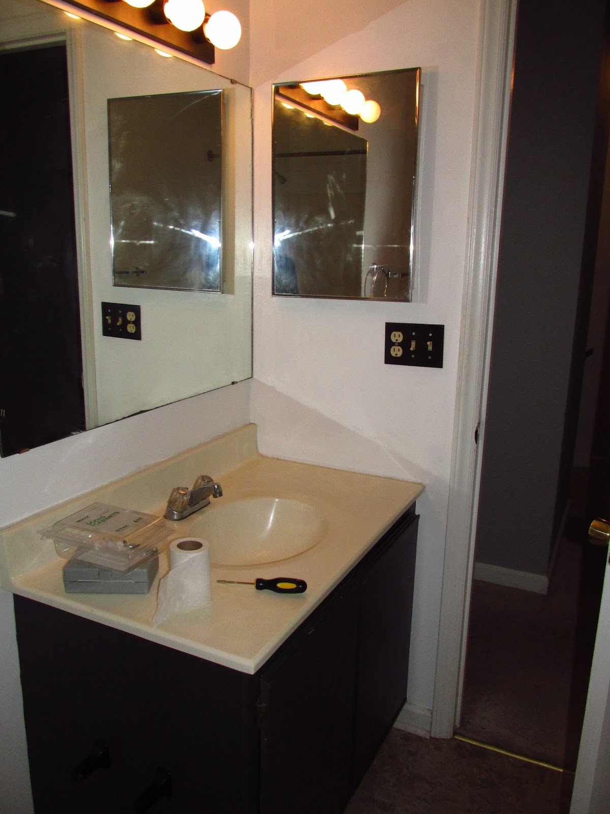 Simple Easy DIY: Redone Bathroom Vanities
