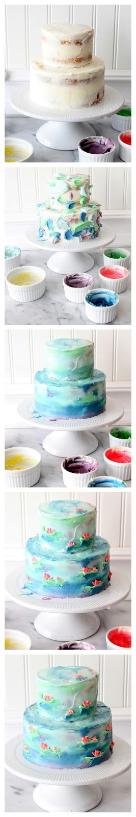 Cherry Tea Cakes: Watercolor Cake