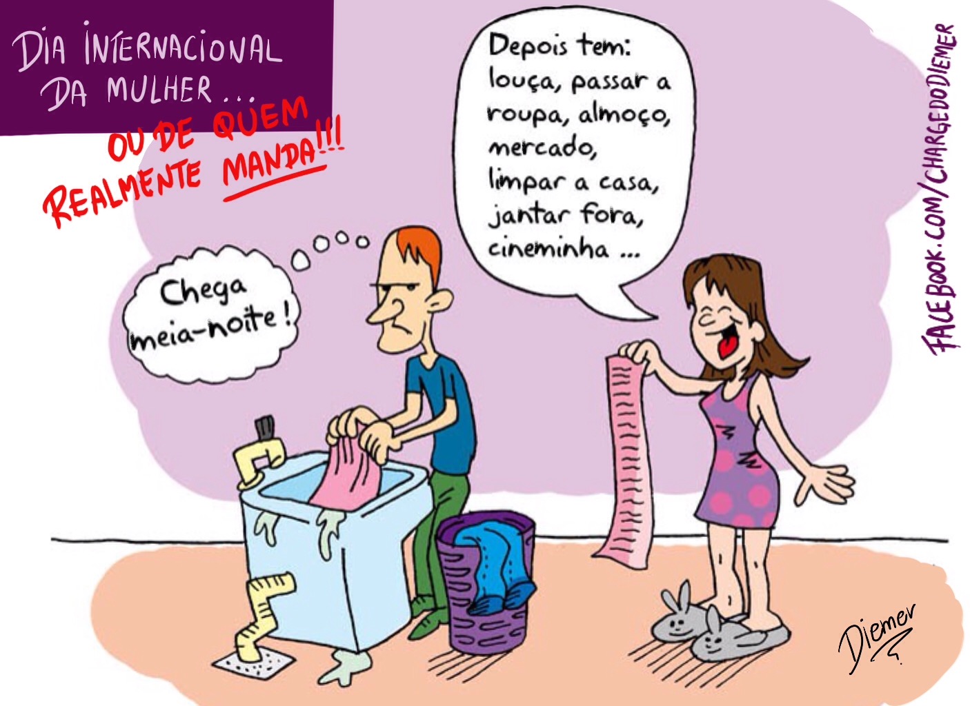 Charges e Desenhos do Diemer: Charge: Dia Internacional da Mulher