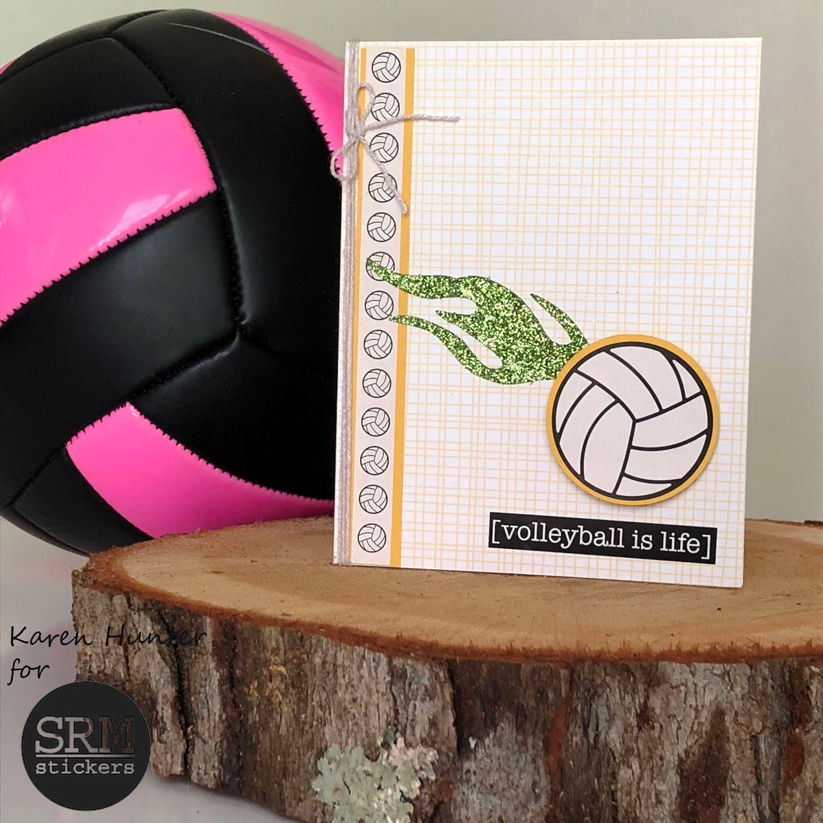 SRM Stickers: Volleyball Card by Karen