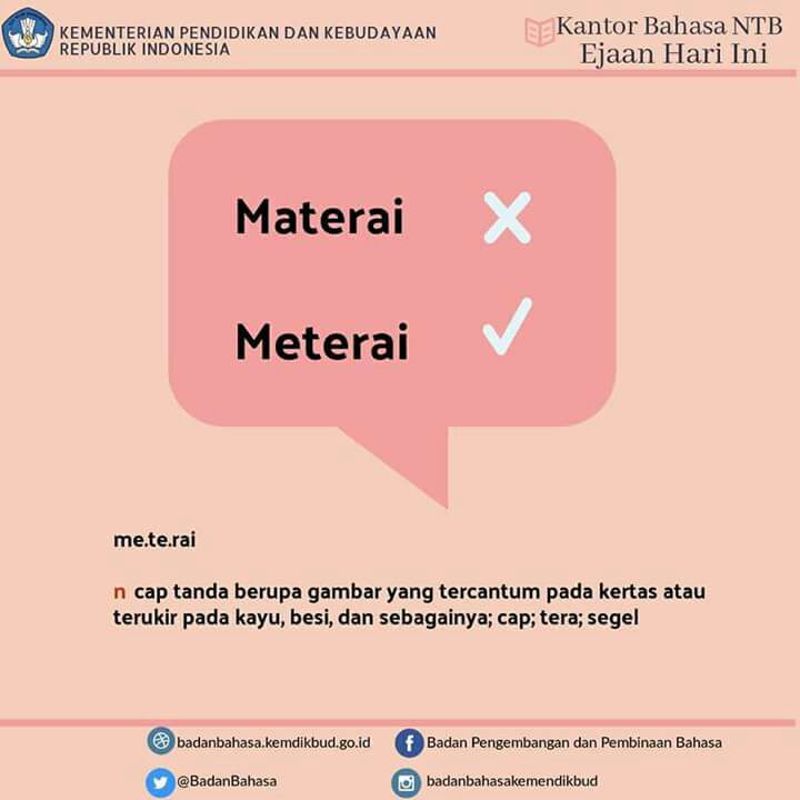 Inilah Penulisan Kata (Ejaan) yang Benar - PELAJARAN BAHASA INDONESIA ...