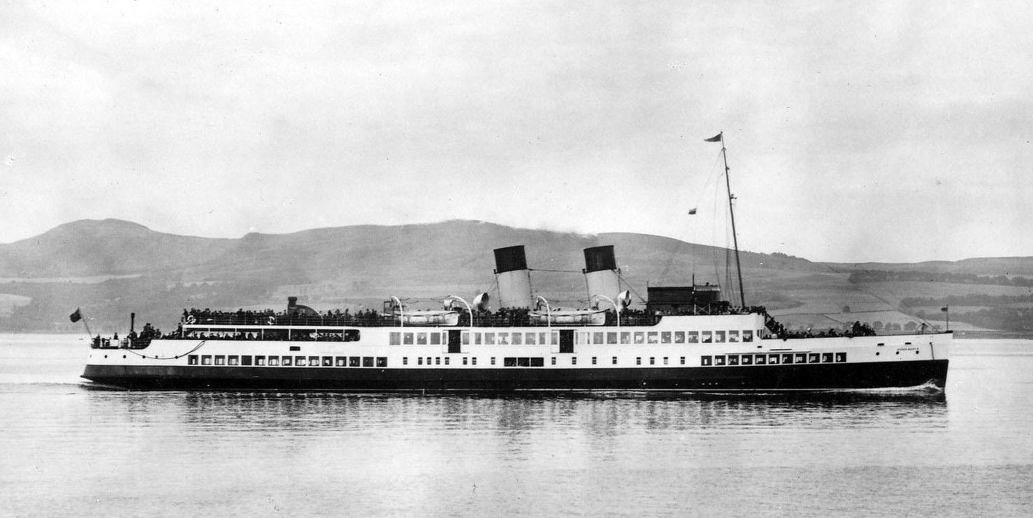 Tour Scotland: Old Photograph Turbine Steamer Queen Mary River Clyde ...