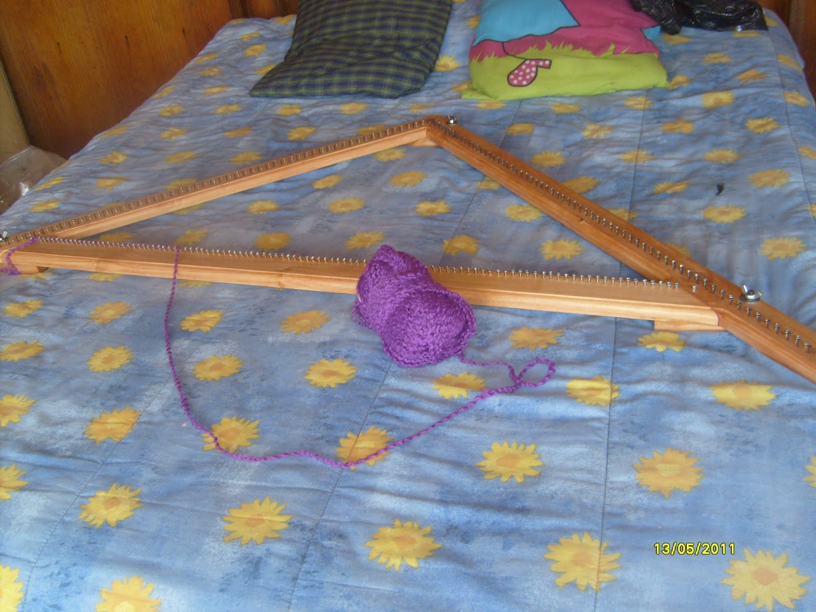 Tejiendo crochet y más...: Mi telar triangular