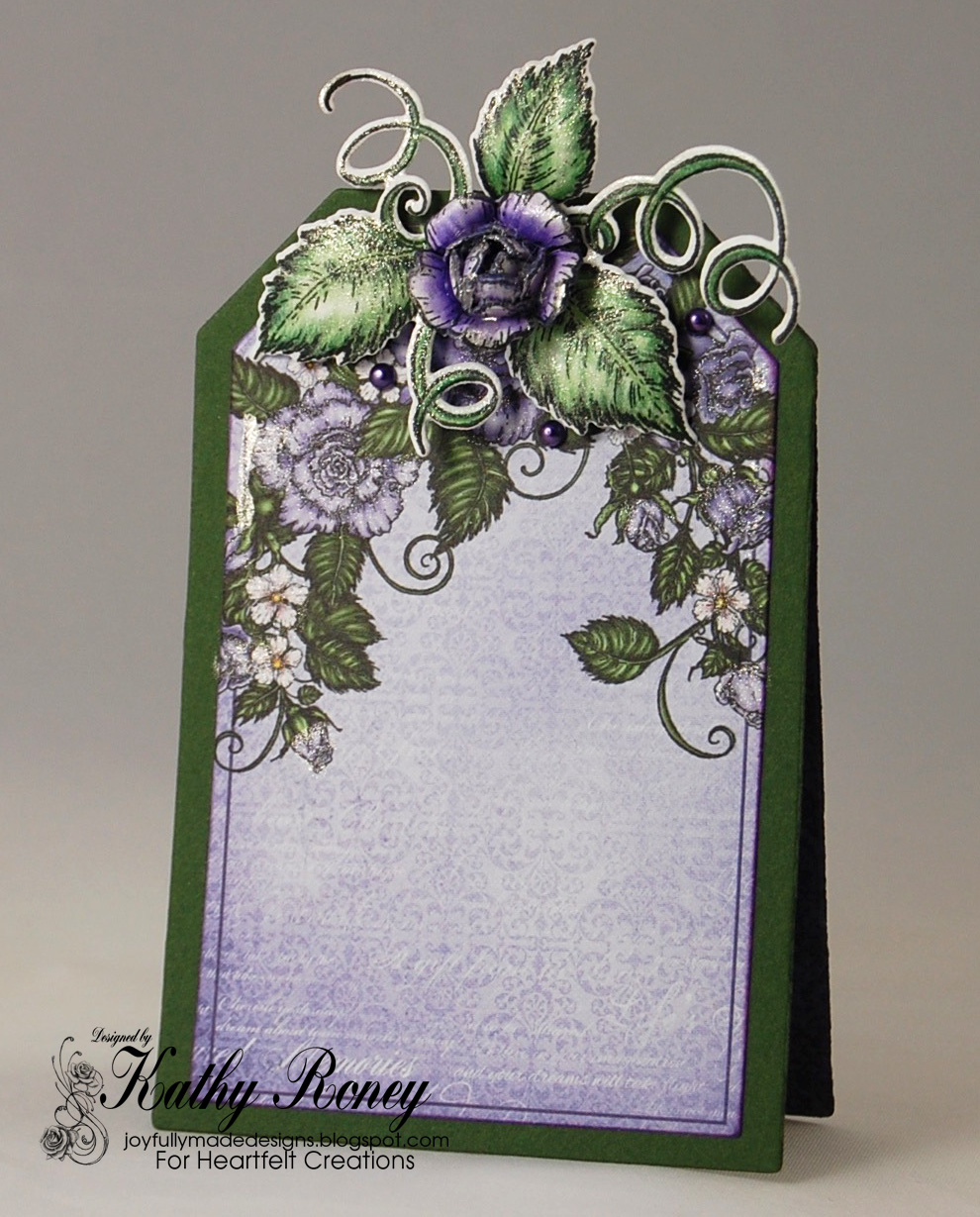 Joyfully Made Designs: Violet Rose Fold Over Bookmark