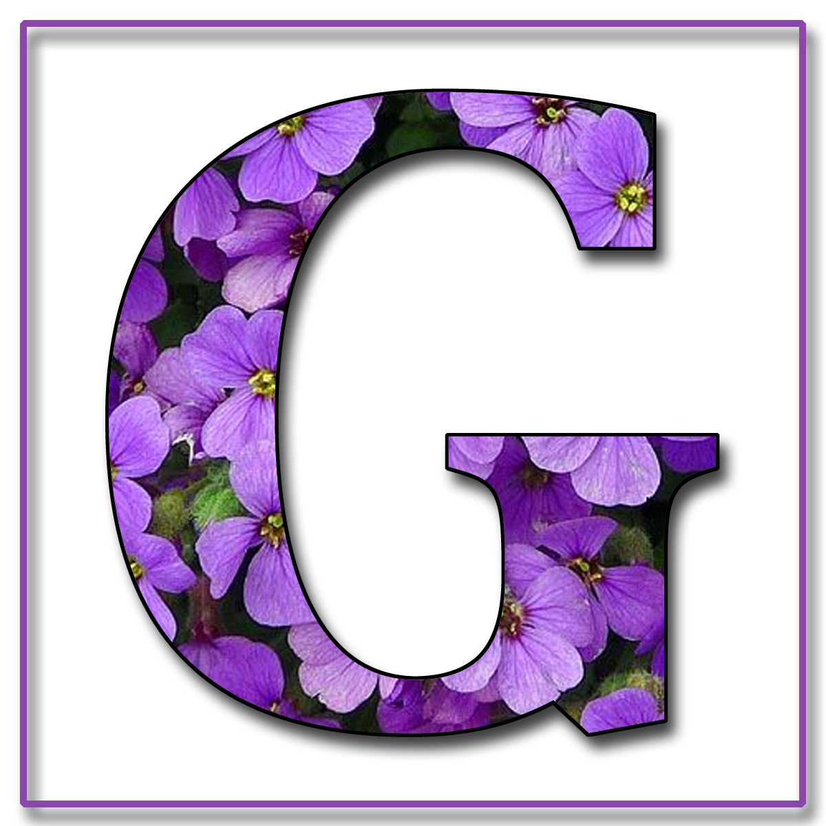 GRANNY ENCHANTED'S BLOG: "Purple Flowers" Free Scrapbook Alphabet ...