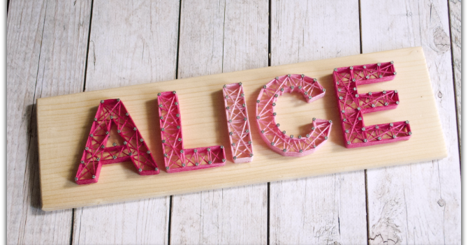 Violini e Violette: Alice string art