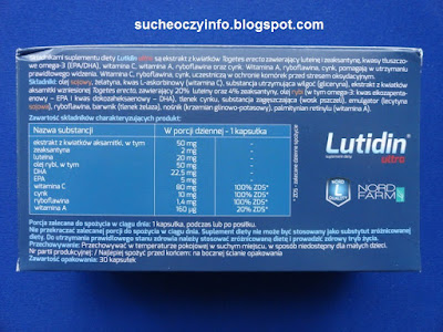 "Suche oczy" językiem pacjenta: Lutidin ultra - tabletki na oczy - recenzja