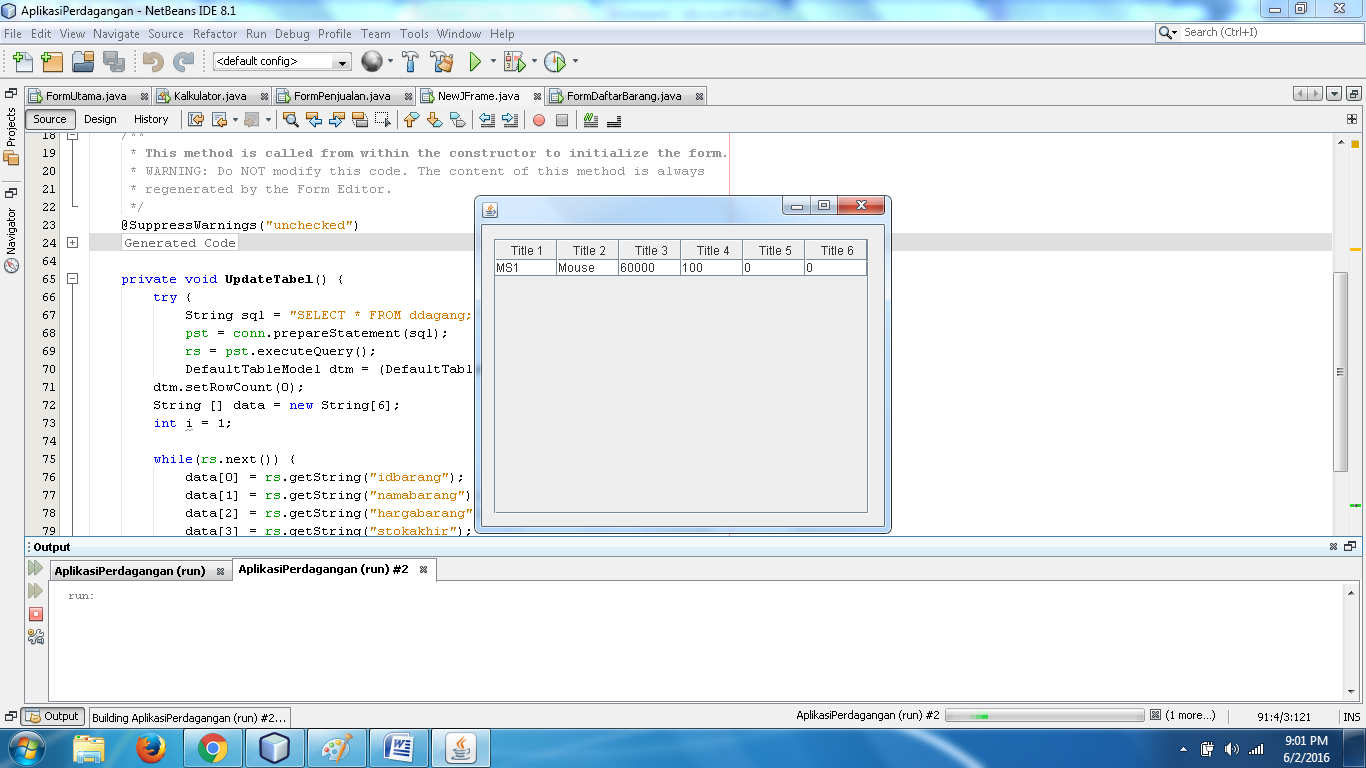 Cara Menampilkan Data dari Database ke Tabel Pada Java - Segala ...