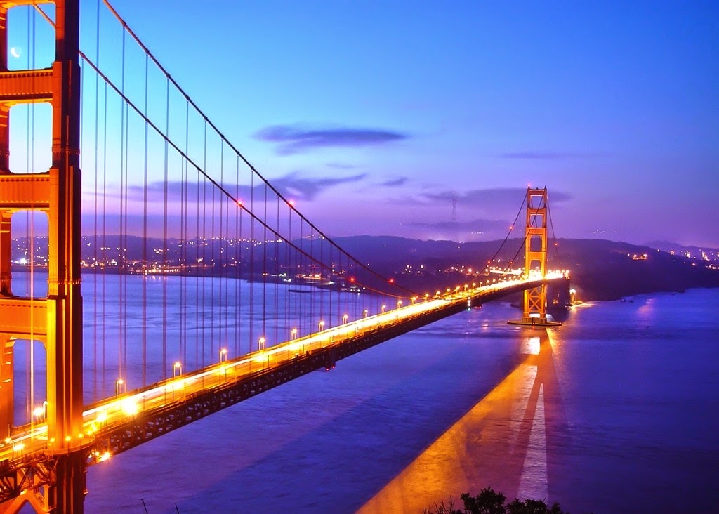 Beautiful Bridge Scene At Night 4u HD Wallpaper - all 4u wallpaper