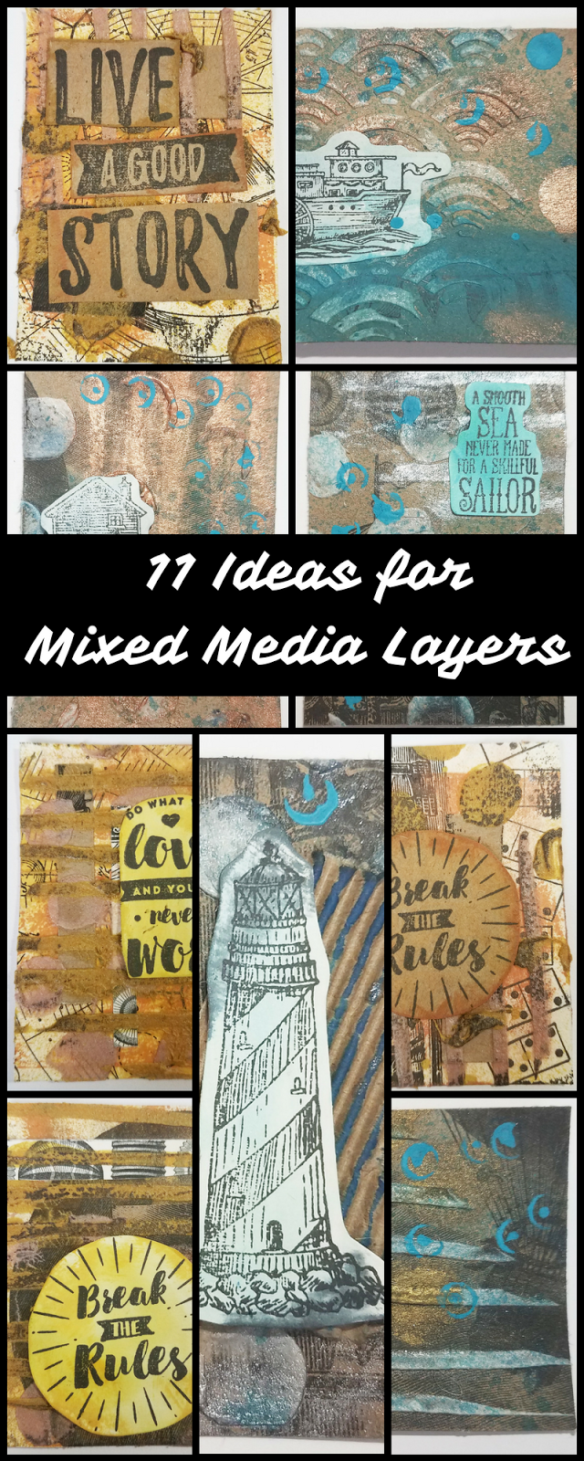 Erin Reed Makes: 11 Ideas for Mixed Media Layers on ATCs