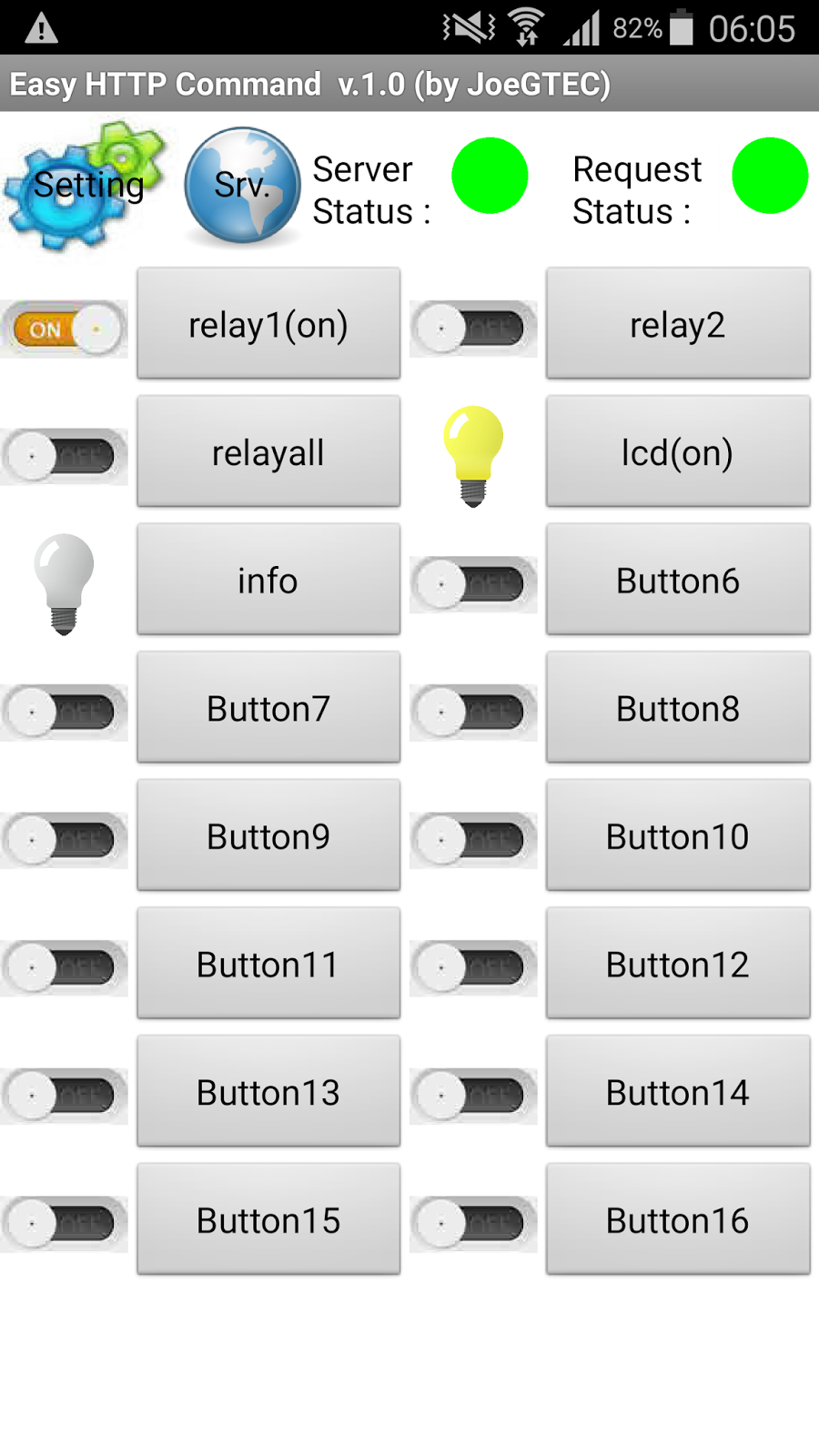 JoeGTEC's path: Esp8266-01(ESP Easy)+Create app 'The Easy HTTP Command' (dev. fr. AI2) c...