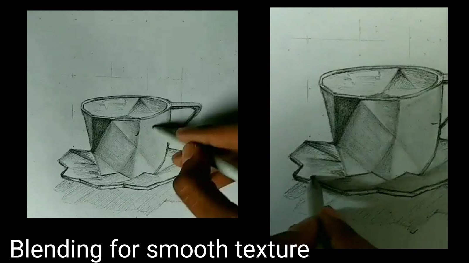 How to draw modern design Cup and Saucer-step by step tutorial